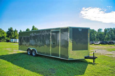 2026 New Model 8 5x24 Tandem Axle V Nosed Enclosed Car Hauler Trailer