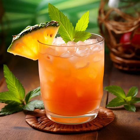 Premium Photo Caribbean Cheers Sipping On The Popular Delight Of Rum Punch