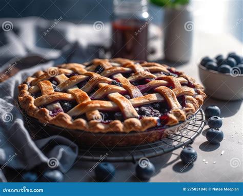 Traditional Blueberry Cake Sketch Vector Illustration Of Ink Hand
