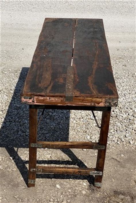 Rustic Folding Table Vintage Dining Room Table Kitchen Island Sofa Table B8 Rustic