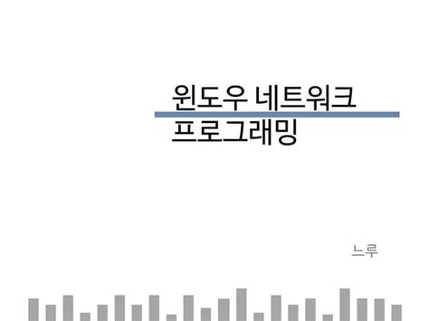 윈속 네트워크 프로그래밍2 ppt