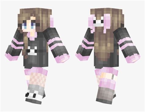 Nerd Minecraft Skin Girl Bow