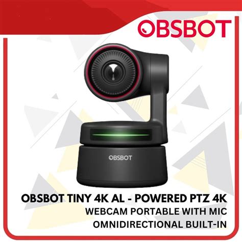 Jual Obsbot Tiny 4k Ai Powered Ptz 4k Webcam Shopee Indonesia