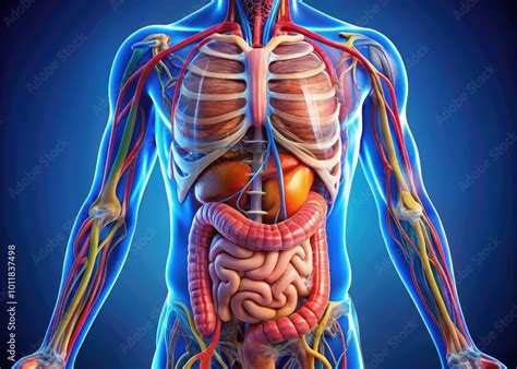 Anatomical Diagram Illustrating The Location Of The Appendix In The
