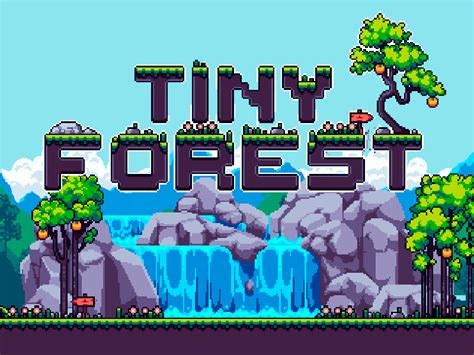 Tiny Forest Tileset Platform Pixel Art Asset By Jadson Holanda On