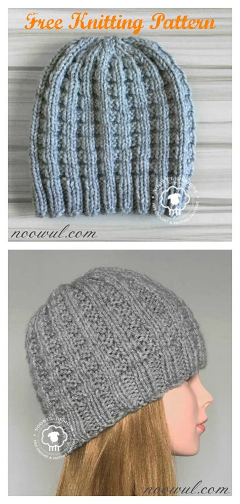 Waffle Stitch Beanie Hat Free Knitting Pattern Artofit