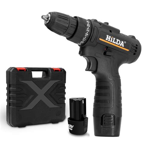 Drills Hilda Home Power Drill 12v Li Ion Drill With Charger And