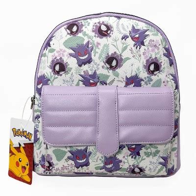 Pokémon Gengar Print Mini Backpack White Purple Target