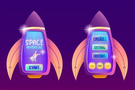 Space Game Ui Vector Art Icons And Graphics For Free Download