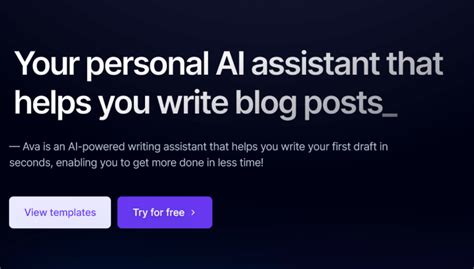 Ava Personal Ai Writing Assistant Easy With Ai