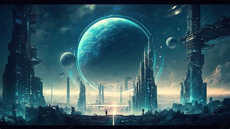 Future Science And Technology City Background Future City Technology