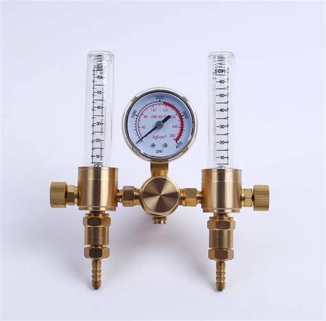 Argon Regulator Dual Co2 Flowmeter For Flow Meter Mig Tig Welding Gas Connection Argon
