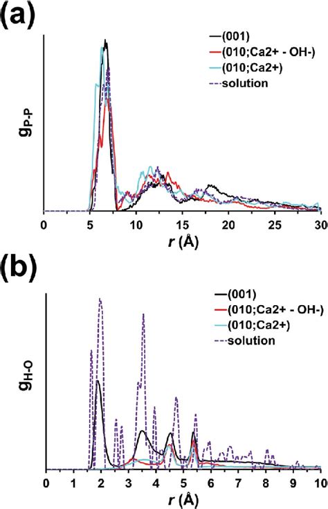 Radial Distribution Functions Of A P P And B H O Atom Pairs For The