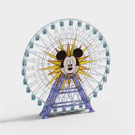 Mickey Mouse Ferris Wheel 3d Model