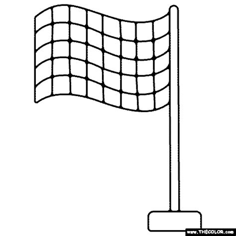Checkered Flag Coloring Pages