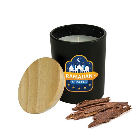 Custom Printed Scented Candles Arabian Oud And Vanilla Fragrance Log