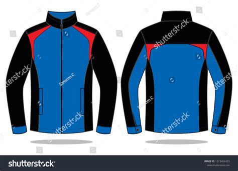 Jacket Design Vector Blue Black Red Stock Vector Royalty Free
