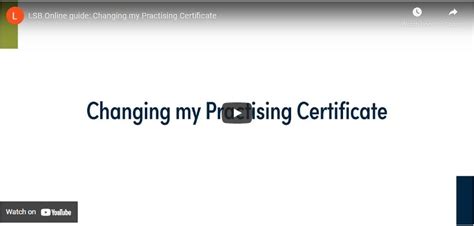 How To Modify A Practising Certificate Vlsb C