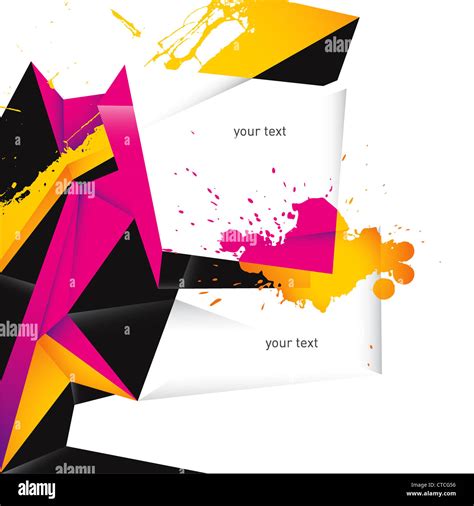Trendy Colorful Layout With Angular Abstraction Stock Photo Alamy