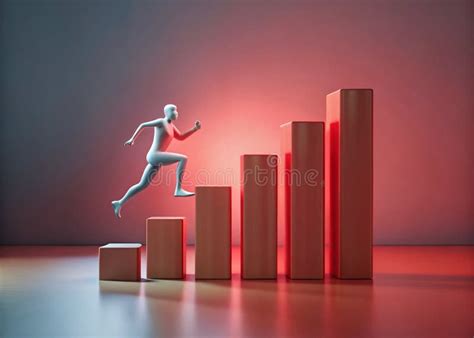 Dynamic 3d Runner Ascending A Red Graph Inspiring Minimalist Design For
