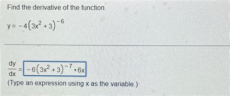Solved Find The Derivative Of The