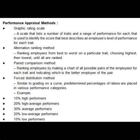 Which One Of The Following Methods Of Performance Appraisal Involves