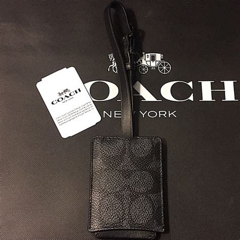 Coach Accessories Unisex Coach Luggage Tag In Signature Canvas
