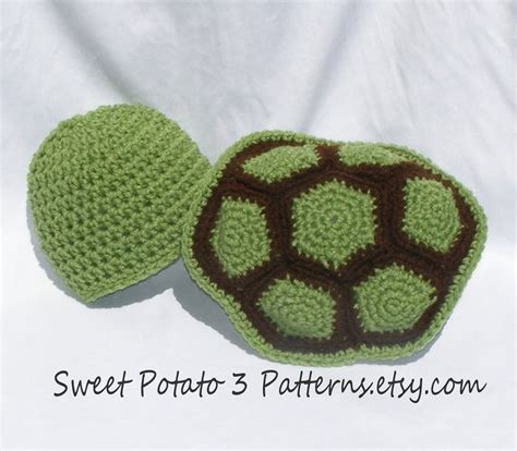 Crochet Turtle Hat And Shell Pattern Newborn Photo Prop Pdf Pattern Etsy