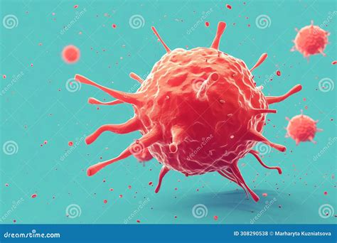 Tumor Microenvironment Background With Cancer Cells T Cells