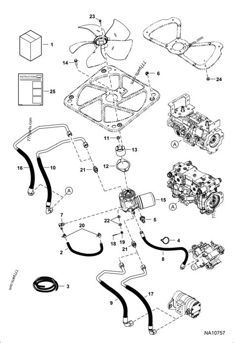 Cooling Fan Motor Kit Loaders Bobcat T650 Aljg11001 And Above