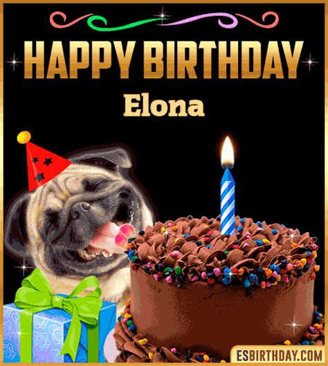 Happy Birthday Elona  🎂 Images Animated Wishes【28 S】