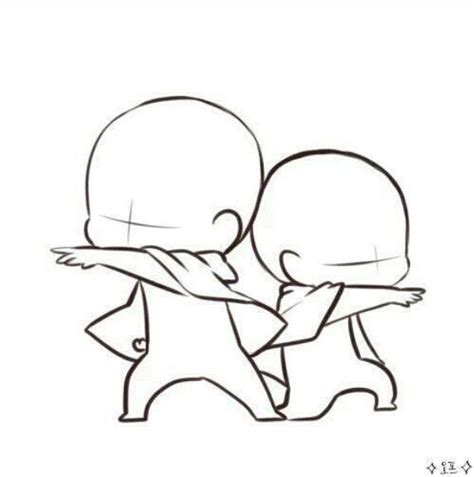 Chibi Poses Couple ~ Drawing Chibi Anime Poses Base Reference Cute