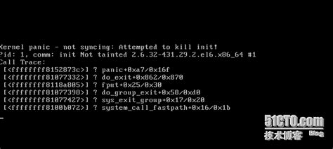 Linux启动提示kernel Panic Not Syncing Attempted To Kill Init解决办法飞翔的猪的技术博客51cto博客