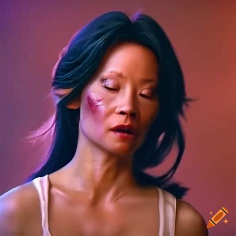 Lucy Liu Portraying A Dizzy Martial Fighter In An 80s Movie Scene On