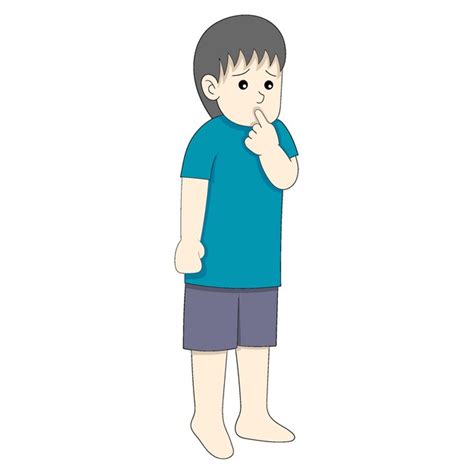 Premium Vector Poor Boy Was Brooding Sadly