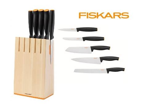 Fiskars Knife Block Birch With 5 Knives Set 1014211 Online Shop Bmlv