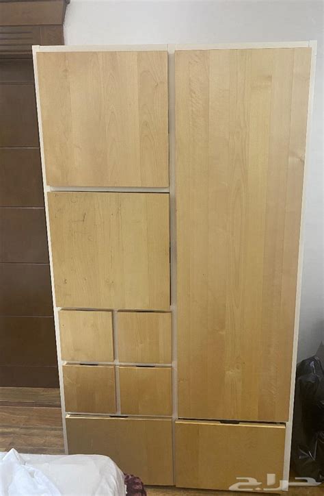 دولاب ايكيا ابيض خشب بيج موقع حراج