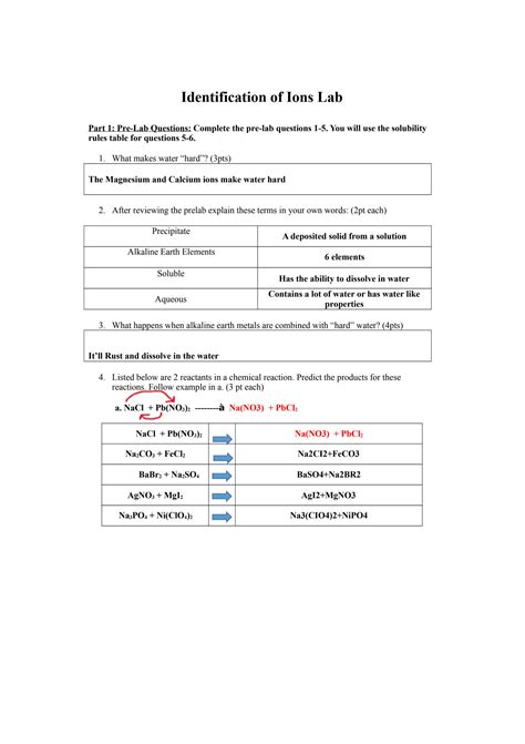 Solution Chem 121 Liberty University Identification Of Ions Lab