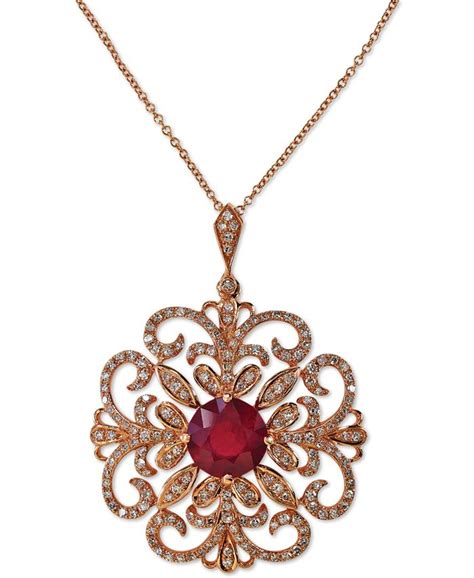 Effy Collection Rosa By Effy® Ruby 2 58 Ct Tw And Diamond 58 Ct