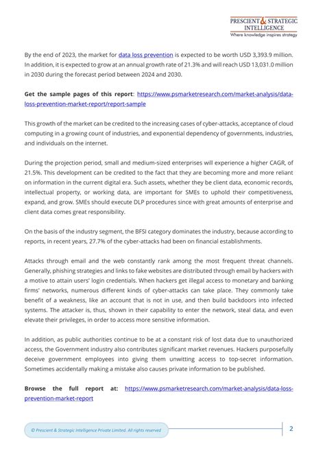 Ppt Data Loss Prevention Market Segment Analysis And Future Scope