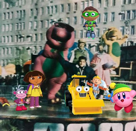 Barney Bj Bob Scoop Dora Sw Kirby On Parade By Jamesmuchtastic On