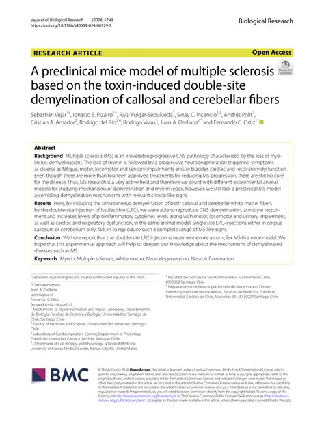 Pdf A Preclinical Mice Model Of Multiple Sclerosis Based On The Toxin