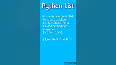 List In Python Shorts Python Youtube
