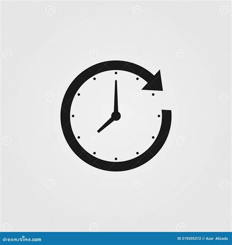 Timer Countdown Clock Icon Clockwise Direction Symbol Passage Of