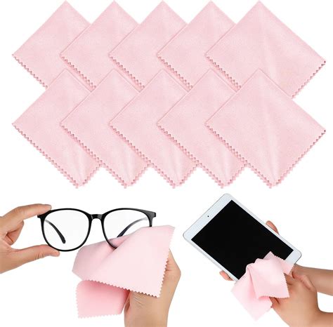 Andibro 10 Pcs Microfibre Glasses Cleaning Cloths Soft
