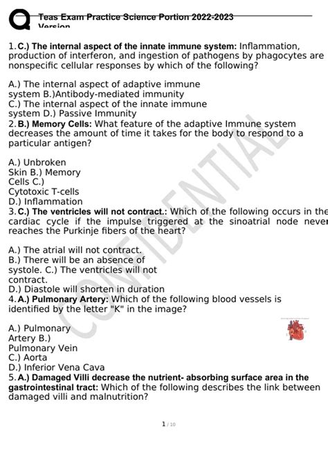 Teas 6 Science Answers 202223 Complete All Answers Correct Teas 6