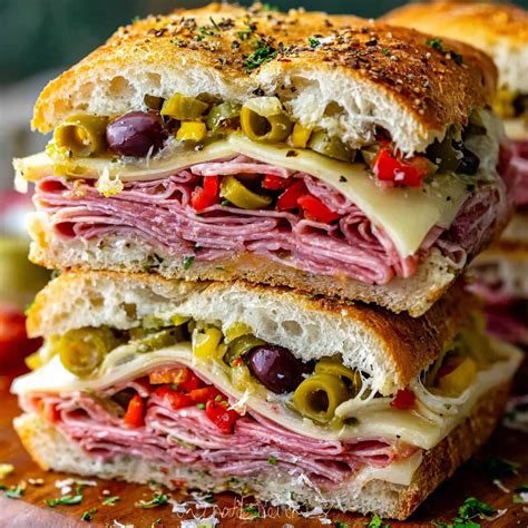 Classic Italian Muffuletta Sandwich Momy Cooks