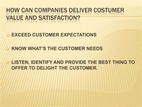 Customer Value And Satisfaction Pptx