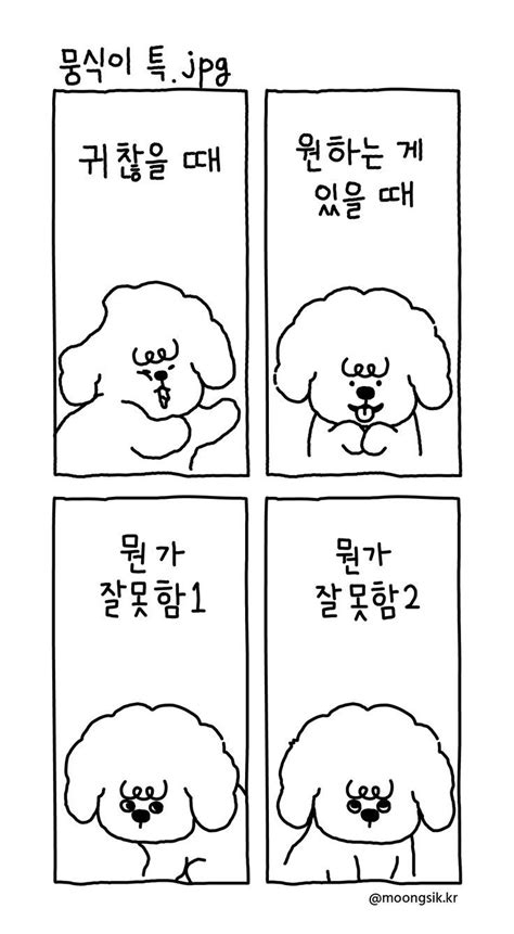 비숑 강아지 삽화
