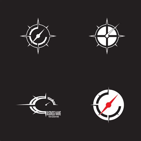 Compass Icon And Symbol Vector Template 7264821 Vector Art At Vecteezy